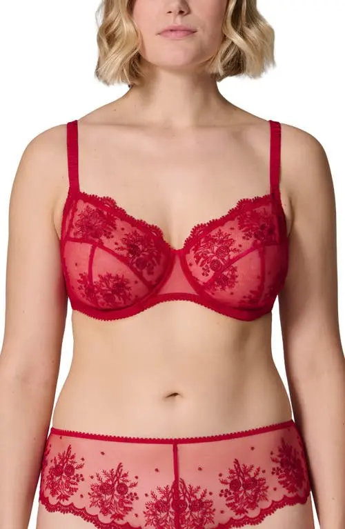 Simone Perele Intrigue Full Cup Underwire Bra - Opera Red