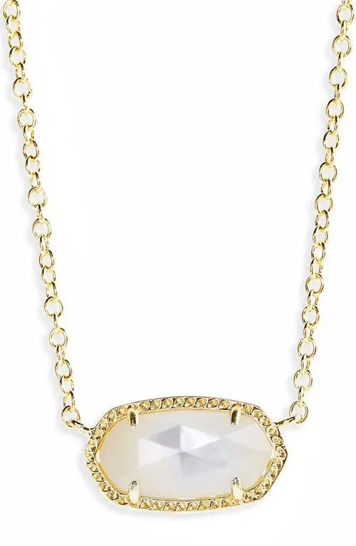Kendra Scott Elisa Birthstone Pendant Necklace - Ivory Mop
