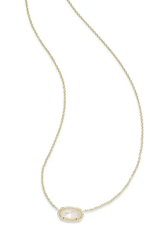 Kendra Scott Elisa Birthstone Pendant Necklace - Ivory Mop