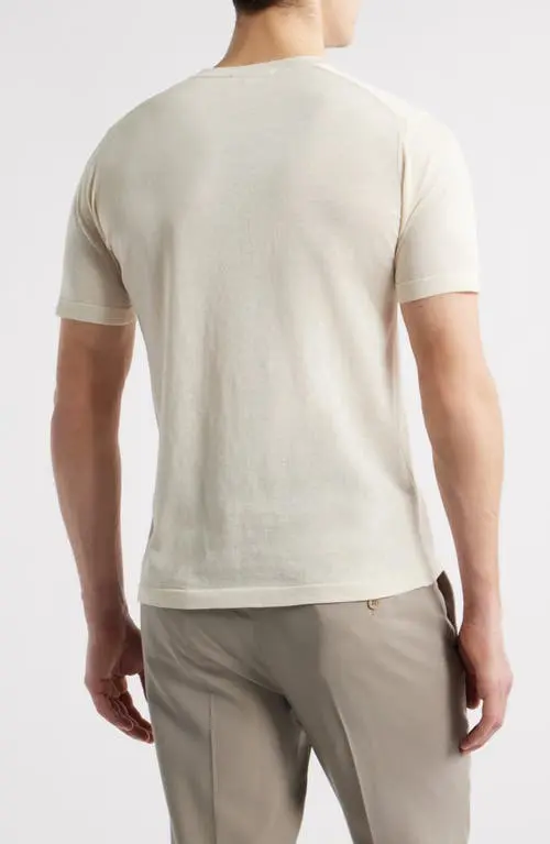 JACK VICTOR Wellington Cotton & Silk Crewneck T-shirt