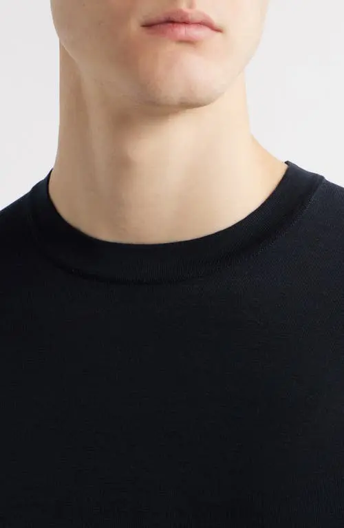 JACK VICTOR Wellington Cotton & Silk Crewneck T-shirt - Midnight