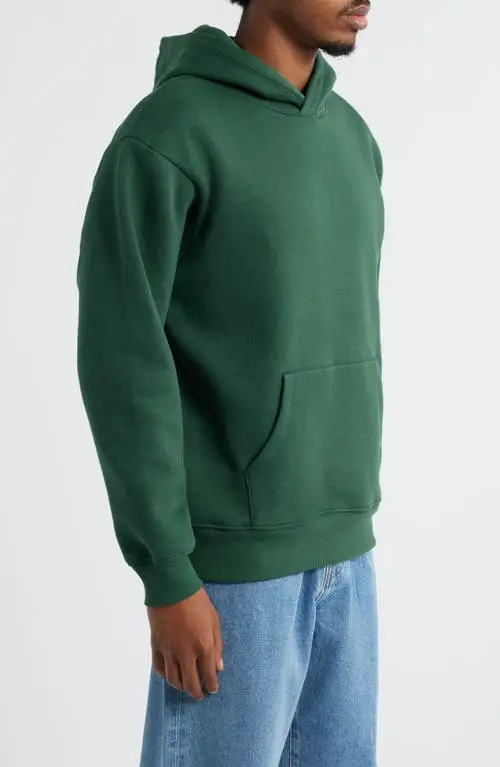 Bp. Fleece Hoodie With Drop Shoulder - Green Pinecone