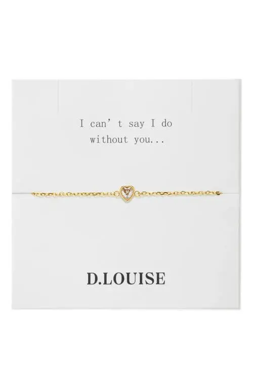 D.LOUISE D. Louise Crystal Heart Bracelet