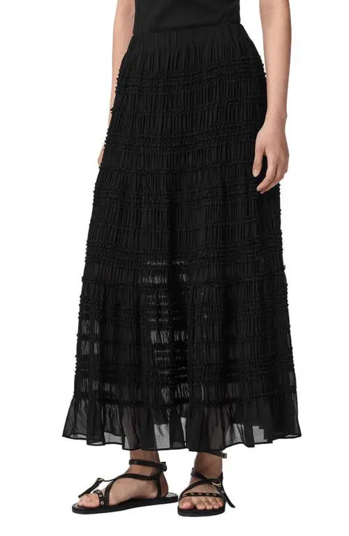 ALLSAINTS Lotus Tiered Maxi Skirt
