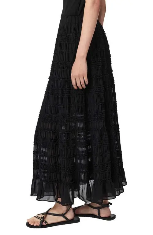 ALLSAINTS Lotus Tiered Maxi Skirt