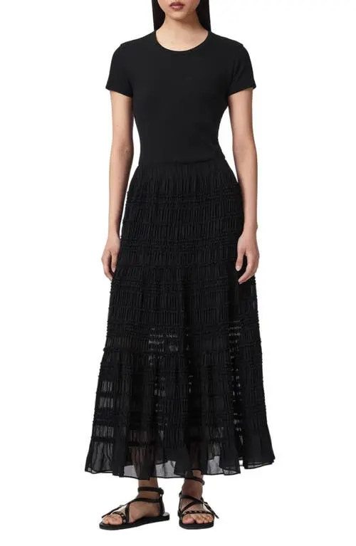 ALLSAINTS Lotus Tiered Maxi Skirt