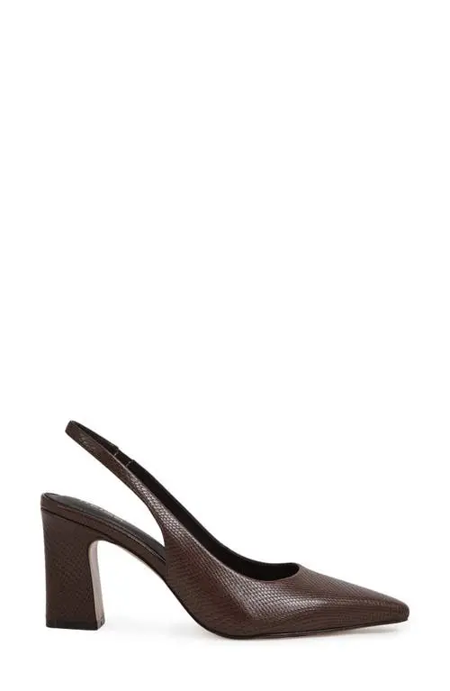 REISS Lorena Slingback Pump - Chocolate