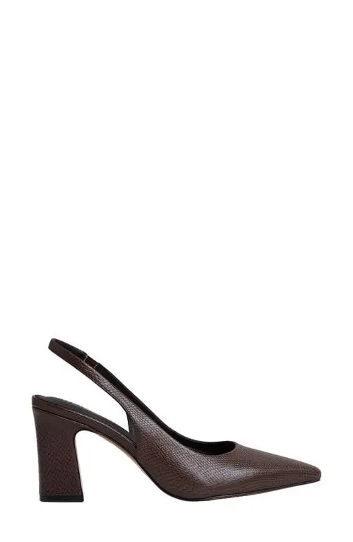 REISS Lorena Slingback Pump - Chocolate