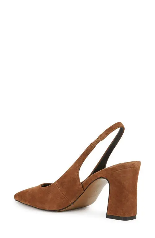 REISS Lorena Slingback Block Heel Pumps - Tan
