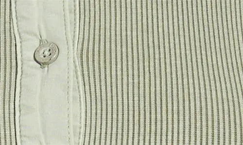Brooklyn Industries Rib Knit Stretch Cotton Button Up Top