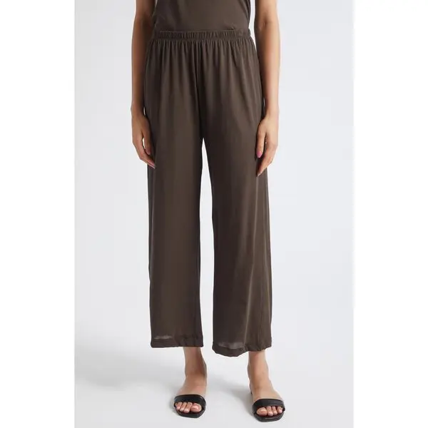 LESET Milo Cropped Cotton Pants - Hickory