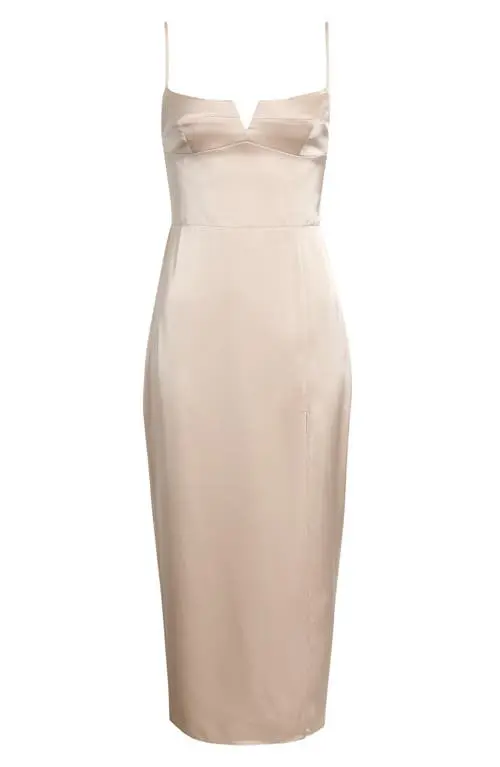 Amanda Uprichard Lyra Bustier Bodice Satin Pencil Dress