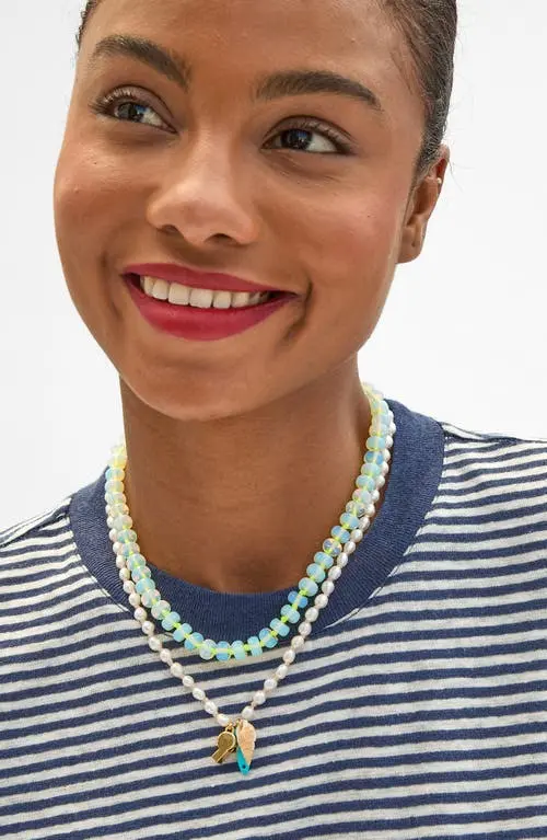 Clare V. Freshwater Pearl Charm Necklace