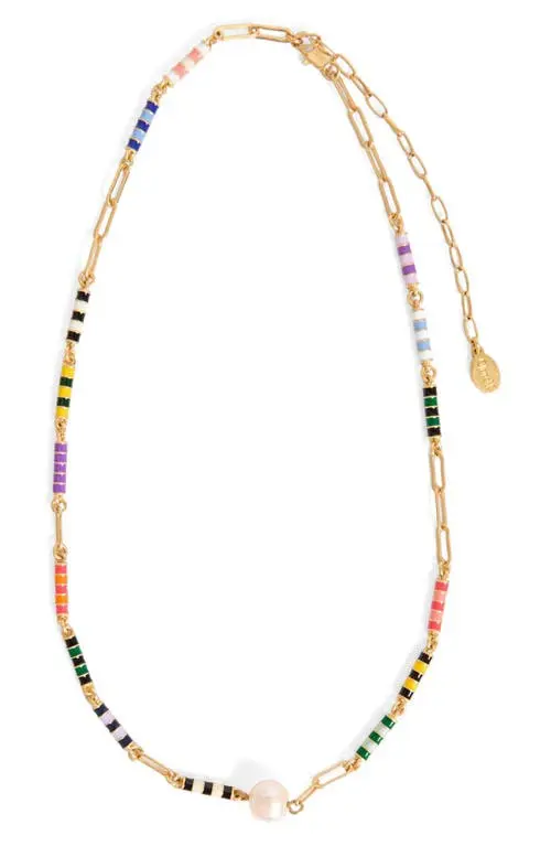 Clare V. Le Stripe Freshwater Pearl Necklace