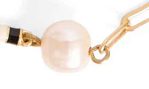 Clare V. Le Stripe Freshwater Pearl Necklace