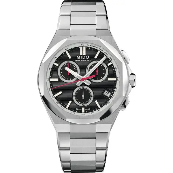 MIDO Multifort Chronograph Automatic Bracelet Watch - Black