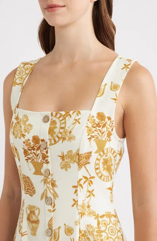 FLYING TOMATO Print Midi Dress