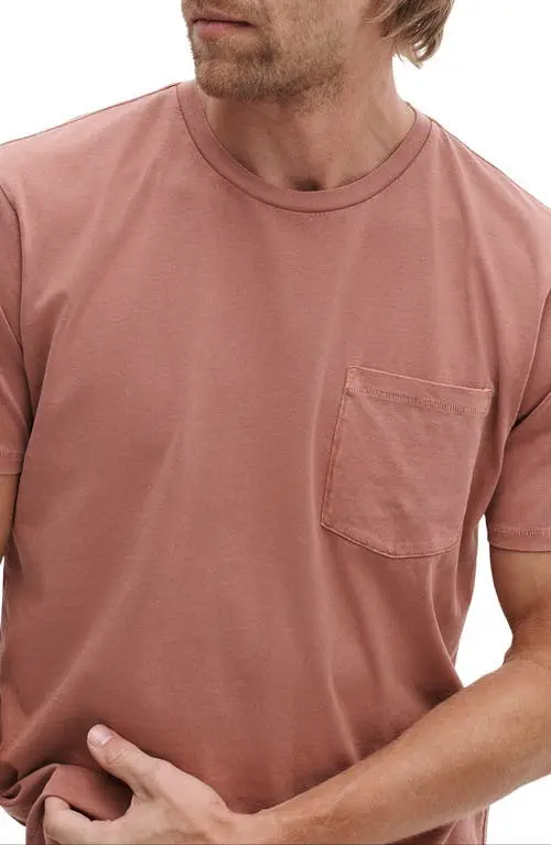 Rag & Bone Classic Fit Garment Dye Pocket T-shirt - Copper