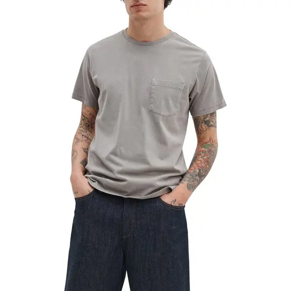 Rag & Bone Classic Fit Garment Dye Pocket T-shirt - Gran