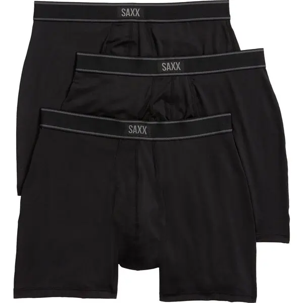 SAXX Assorted 3-pack Daytripper Comfort Stretch Boxer Briefs - Black