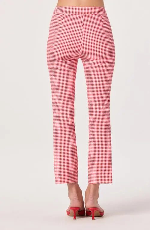 Astr The Label Alma Stretch Cotton Gingham Crop Pants