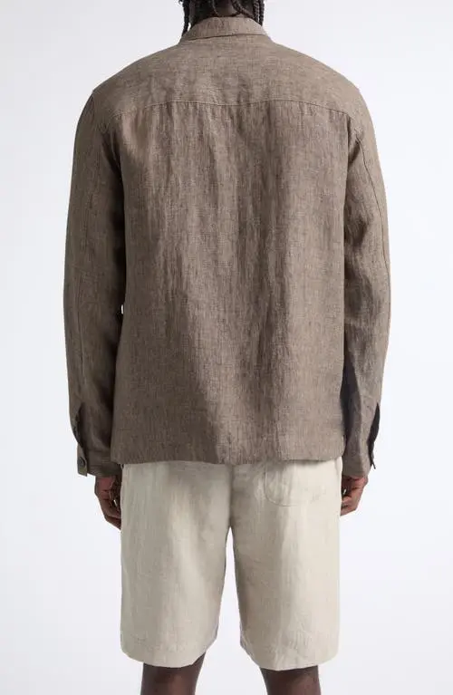 Sunspel Linen Overshirt - Dark Walnut26
