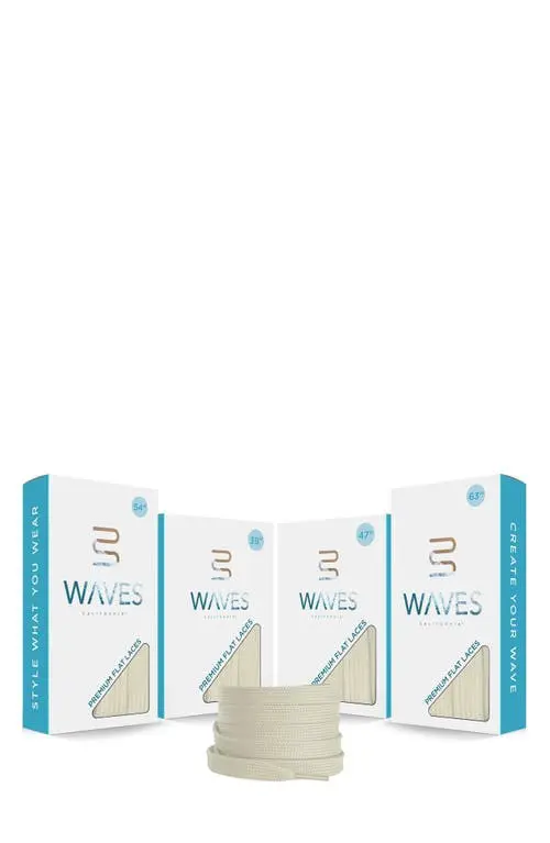 WAVES CALIFORNIA Premium Flat Shoelaces 39-inch - Cream