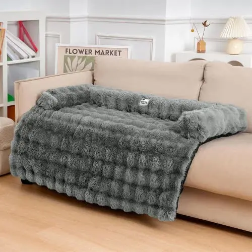 FUNNYFUZZY Cozy Fluffy Sofa Seat Pad - Grey