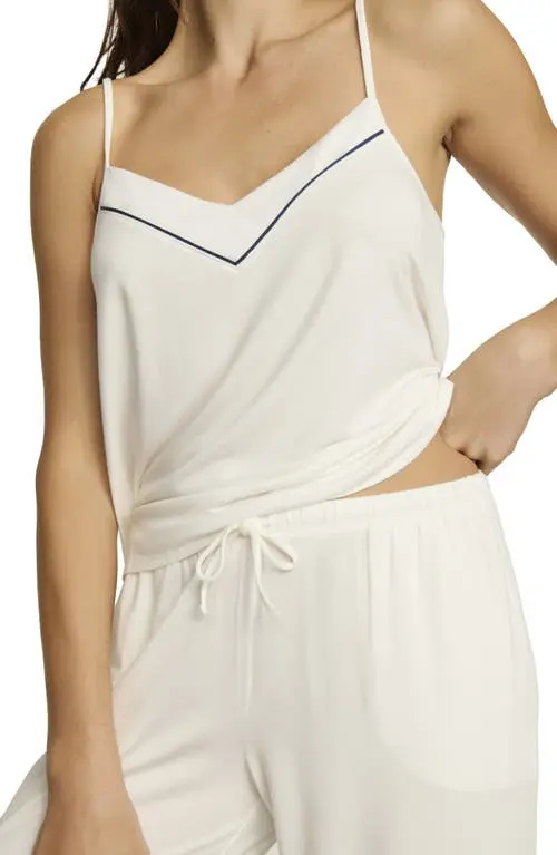 Eberjey Gisele V-neck Camisole And Pants Pajama Set - Ivory/navy