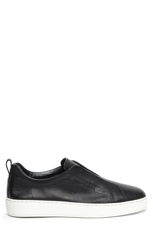 Santoni Victory Laceless Slip-on Sneaker - Black