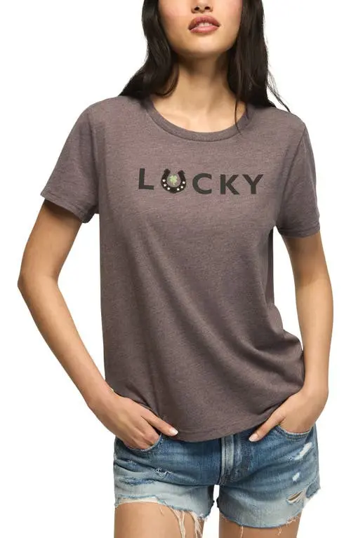 Lucky Brand Lucky Horseshoe Appliqué T-shirt