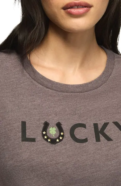 Lucky Brand Lucky Horseshoe Appliqué T-shirt