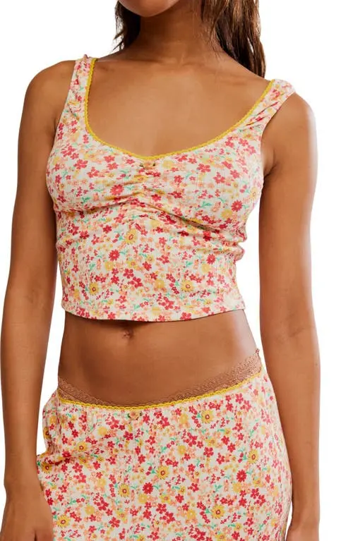Free People Fresh In Love Pointelle Pajamas - Butter Combo