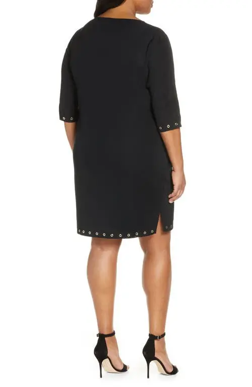 Ming Wang Grommet Detail Sheath Dress