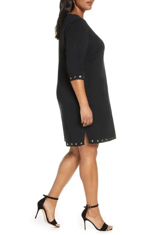 Ming Wang Grommet Detail Sheath Dress