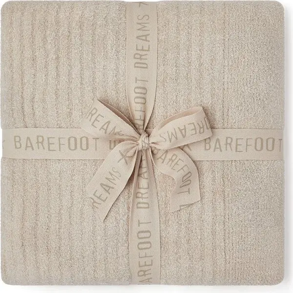Barefoot Dreams Cozychic Light Ribbed Throw - Stone