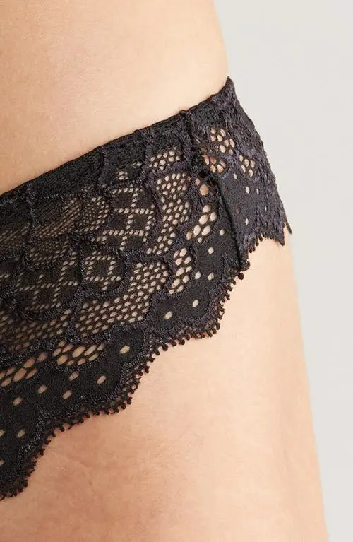 Simone Perele Caresse' Lace Tanga Briefs - Black