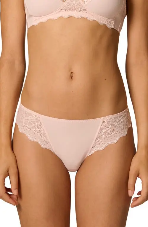 Simone Perele Caresse' Lace Tanga Briefs - Blush