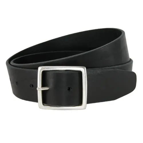 CROOKHORNDAVIS Douglas Noho Center Bar Pull Up Casual Leather Jean Belt - Black