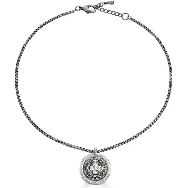 LONI PAUL JEWELRY Medallion Necklace - Silver