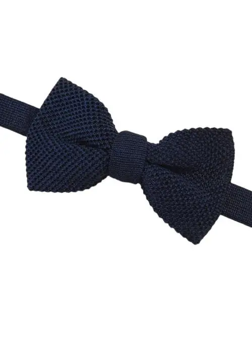 Robert Talbott Ryan Silk Knit Pre-tied Bow Tie - Navy