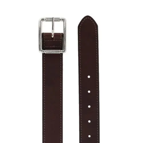 CROOKHORNDAVIS Newcastle Natural Grain Leather Belt With Roller Buckle - Brown
