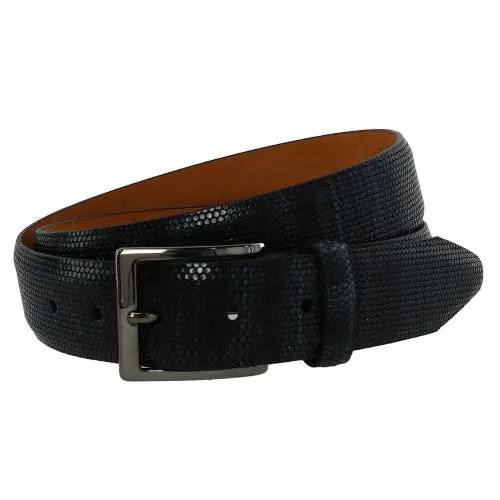 CROOKHORNDAVIS The Ascot 35mm Italian Calfskin Leather Belt - Black