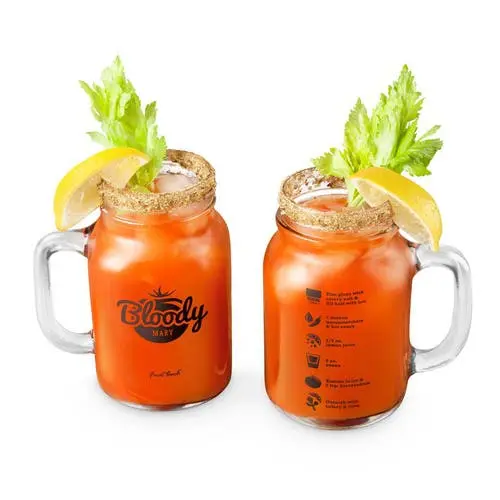 Final Touch Bloody Mary Mason Jar Glasses