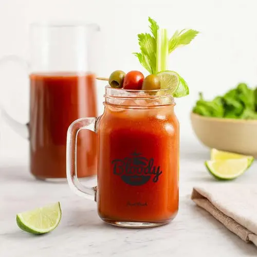 Final Touch Bloody Mary Mason Jar Glasses