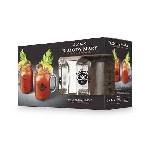 Final Touch Bloody Mary Mason Jar Glasses