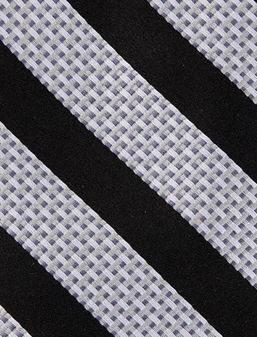 OAK HILL BY DXL Textured Stripe Neck Tie - Black