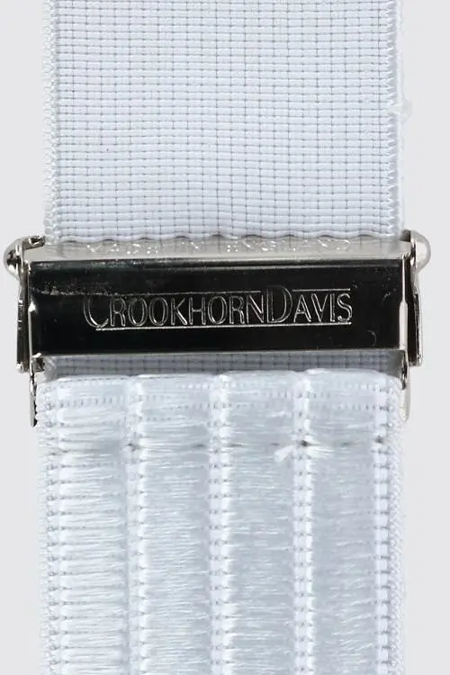 CROOKHORNDAVIS Grand Central Satin Stripe Formal Elastic Suspenders