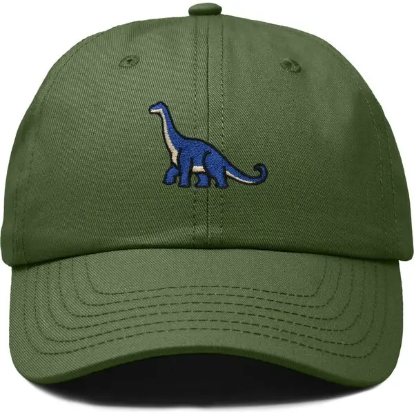 DALIX Embroidered Brachiosaurus Baseball Cap - Olive