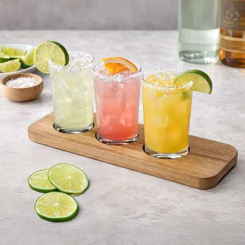 Final Touch 4 Piece Margarita And Frozen Drink Flight Tasting Set